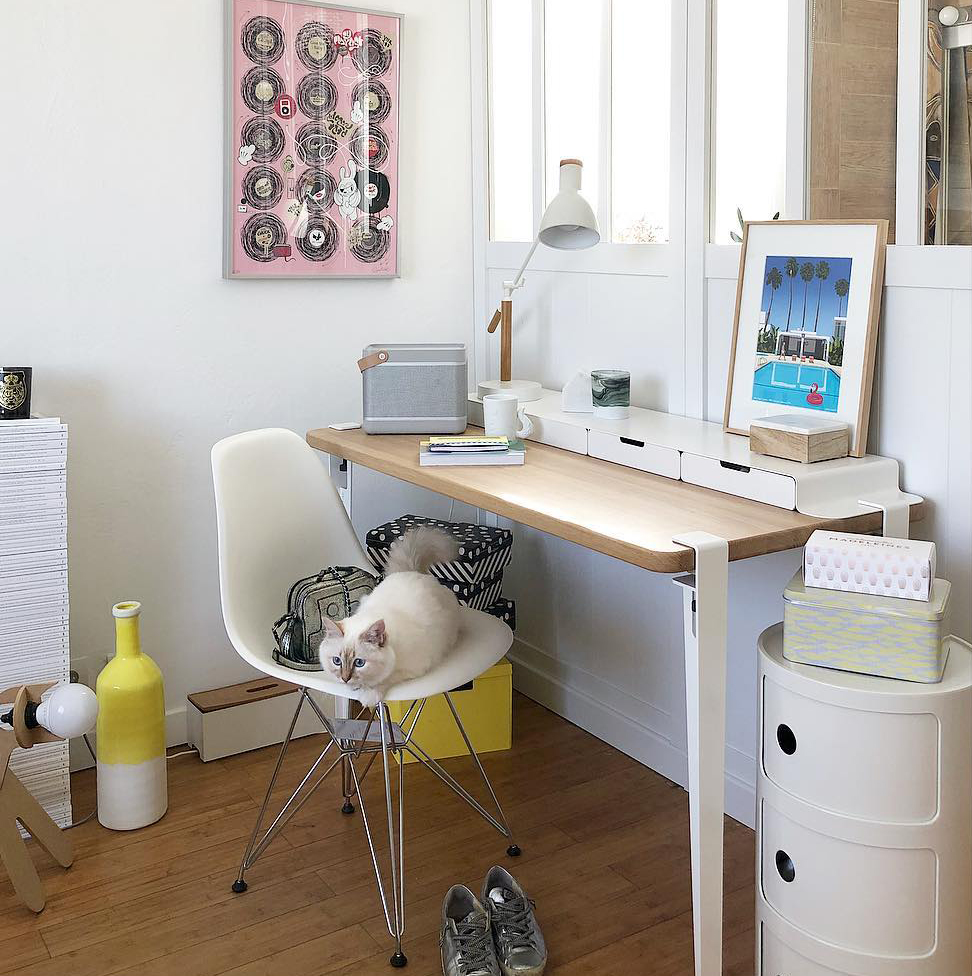 120x60cm desk with drawers in eco certified wood