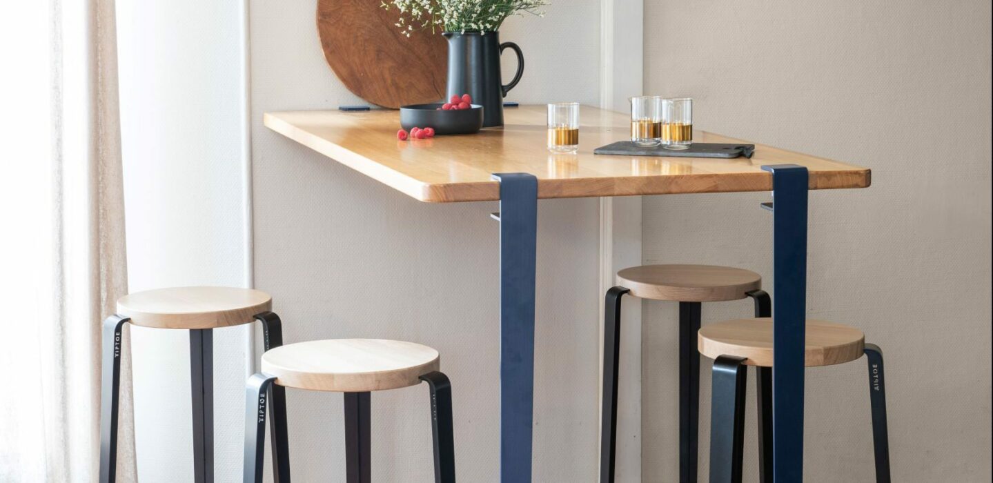 Pied pour table bar et mange-debout TIPTOE - Serre joint - Couleurs