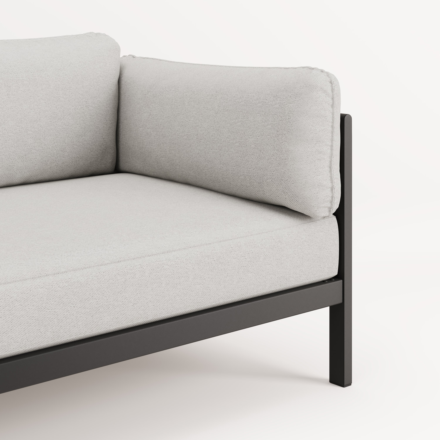 2 seats EASY sofa, recycled fabric, comfortable and timeless