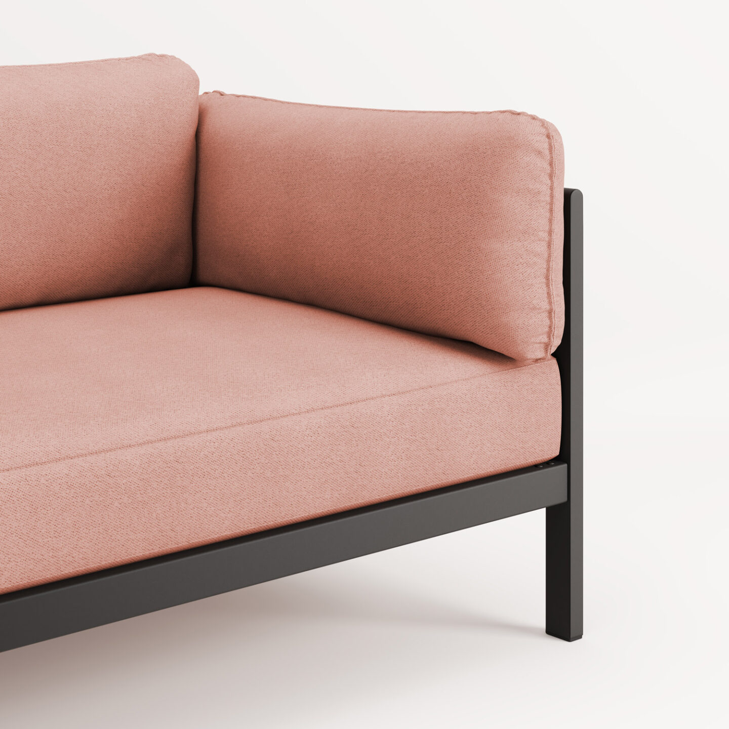 2-seater EASY sofa in recycled fabric, comfortable and timeless