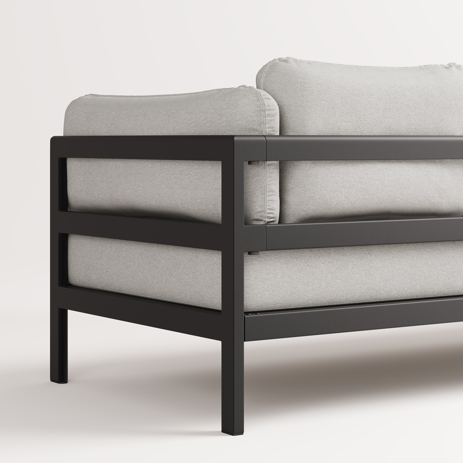 2 seats EASY sofa, recycled fabric, comfortable and timeless