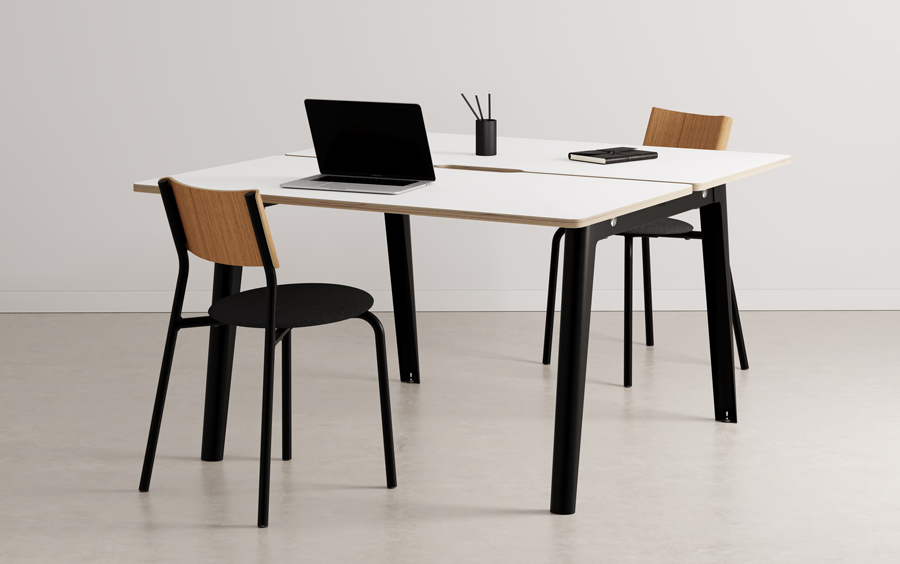 NEW MODERN round dining table in recycled plastic