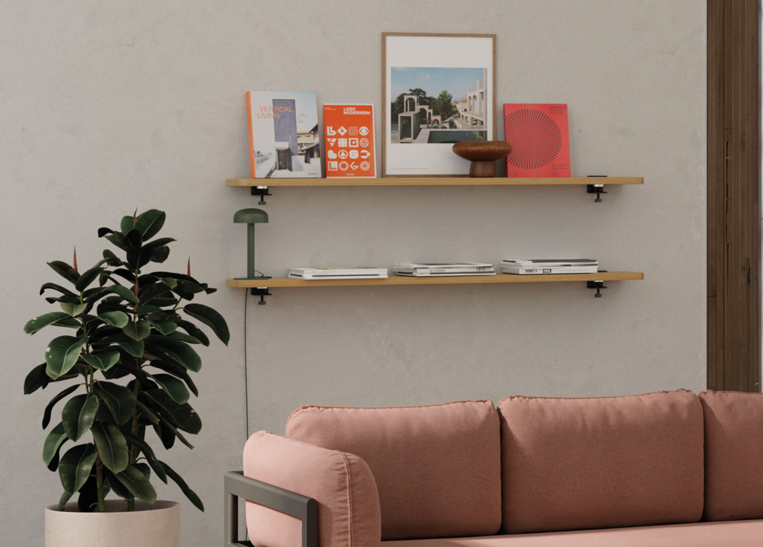 Designer wall units, steel hooks, durable furniture - TIPTOE