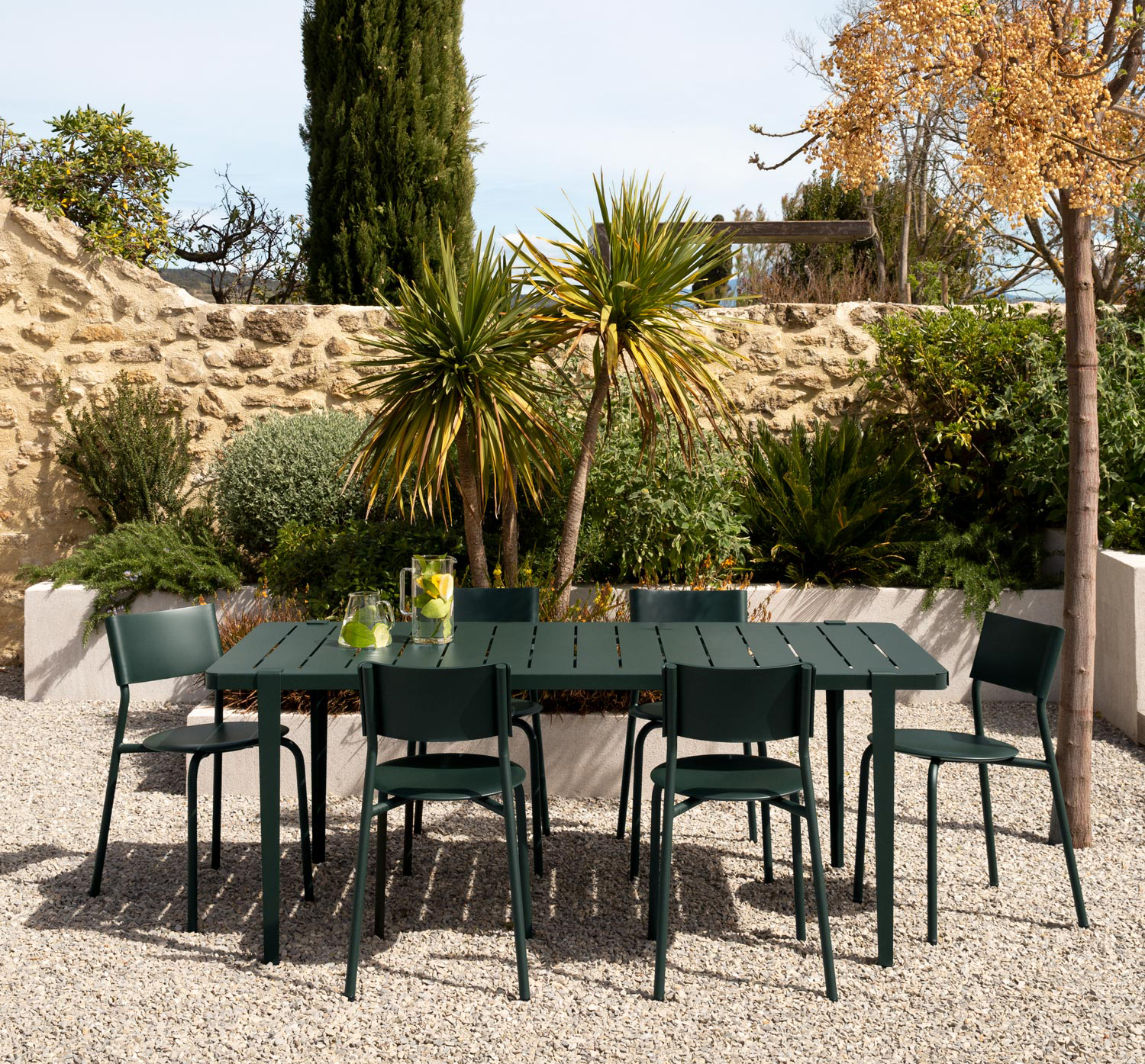 Outdoor steel table leg height 75cm TIPTOE