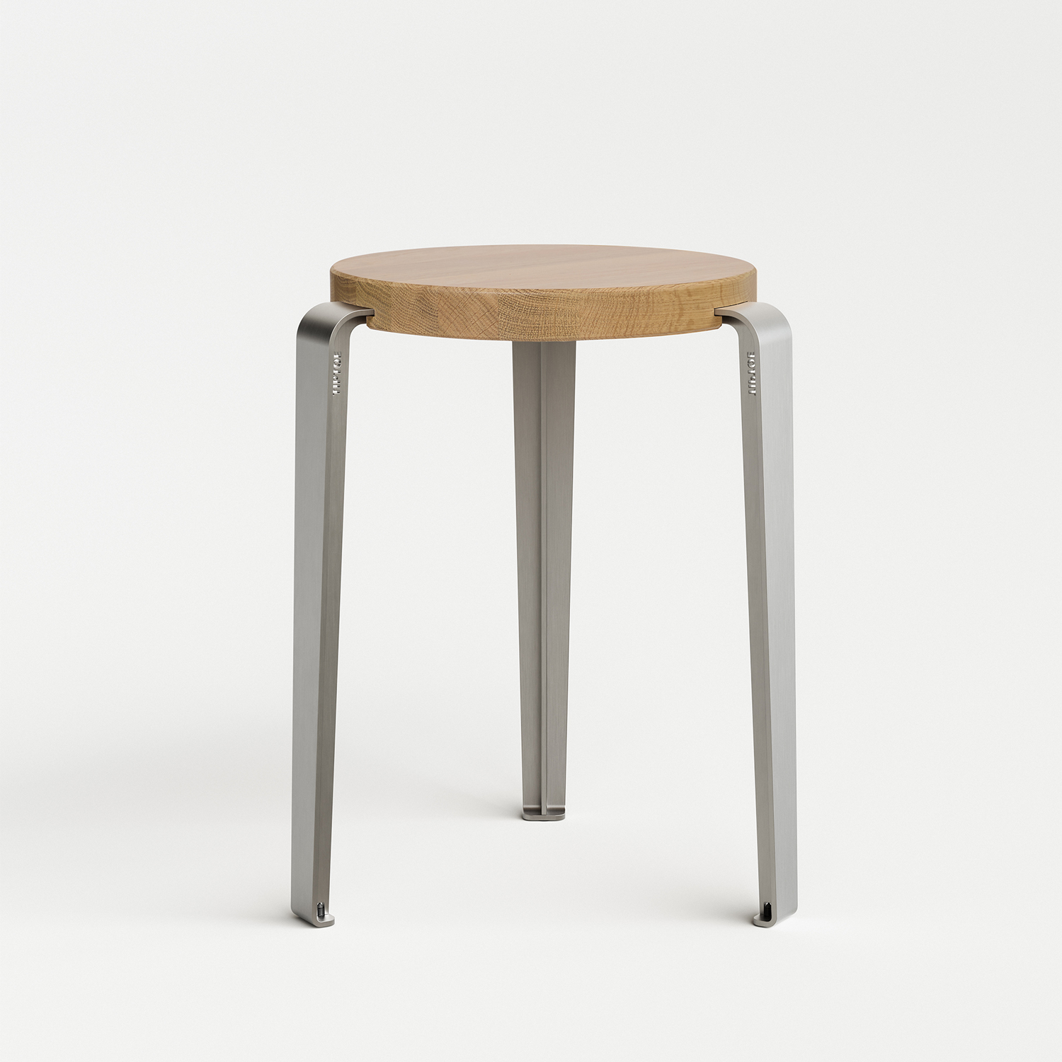 LOU stool in oak with stainless steel legs | CORE Edition
